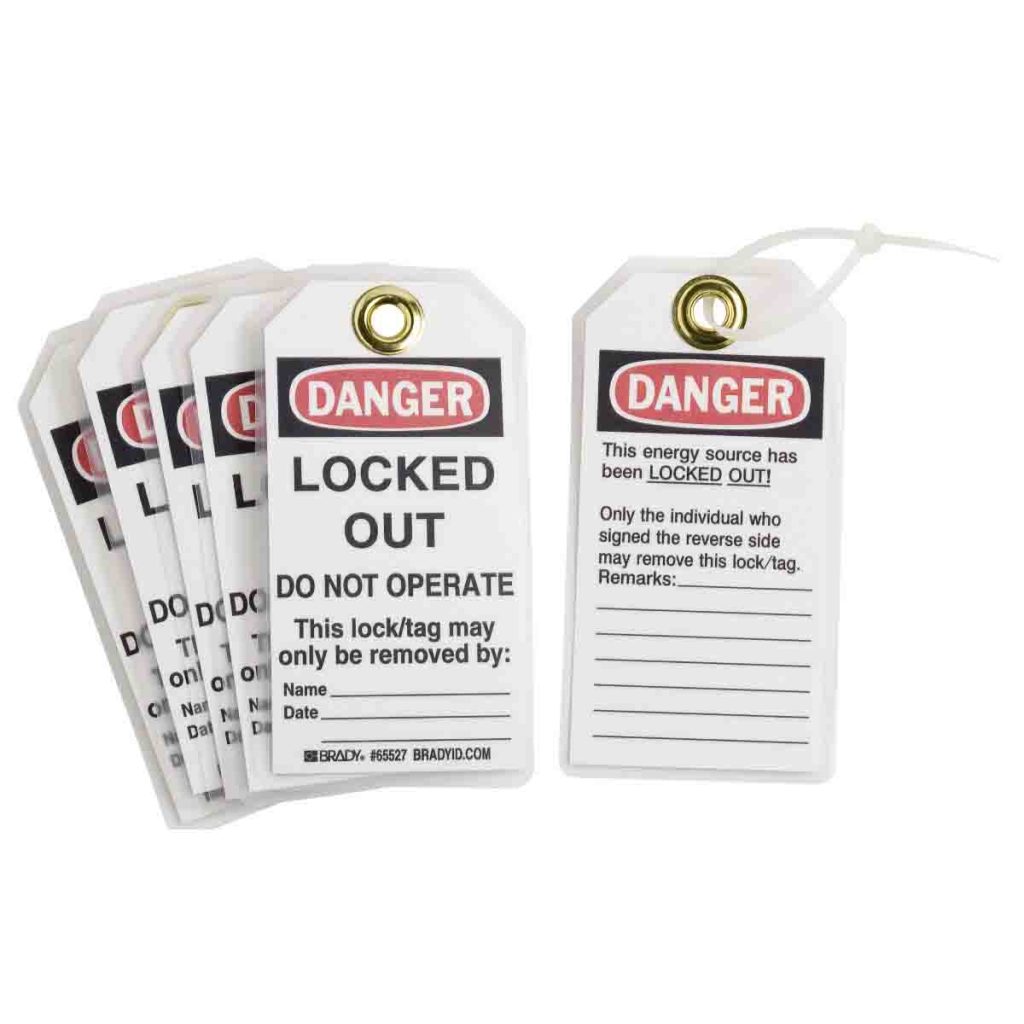 Brady B-­837 HEAVY DUTY ENCAPSULATED TAGS, LOCKOUT, HEAVY DUTY ...